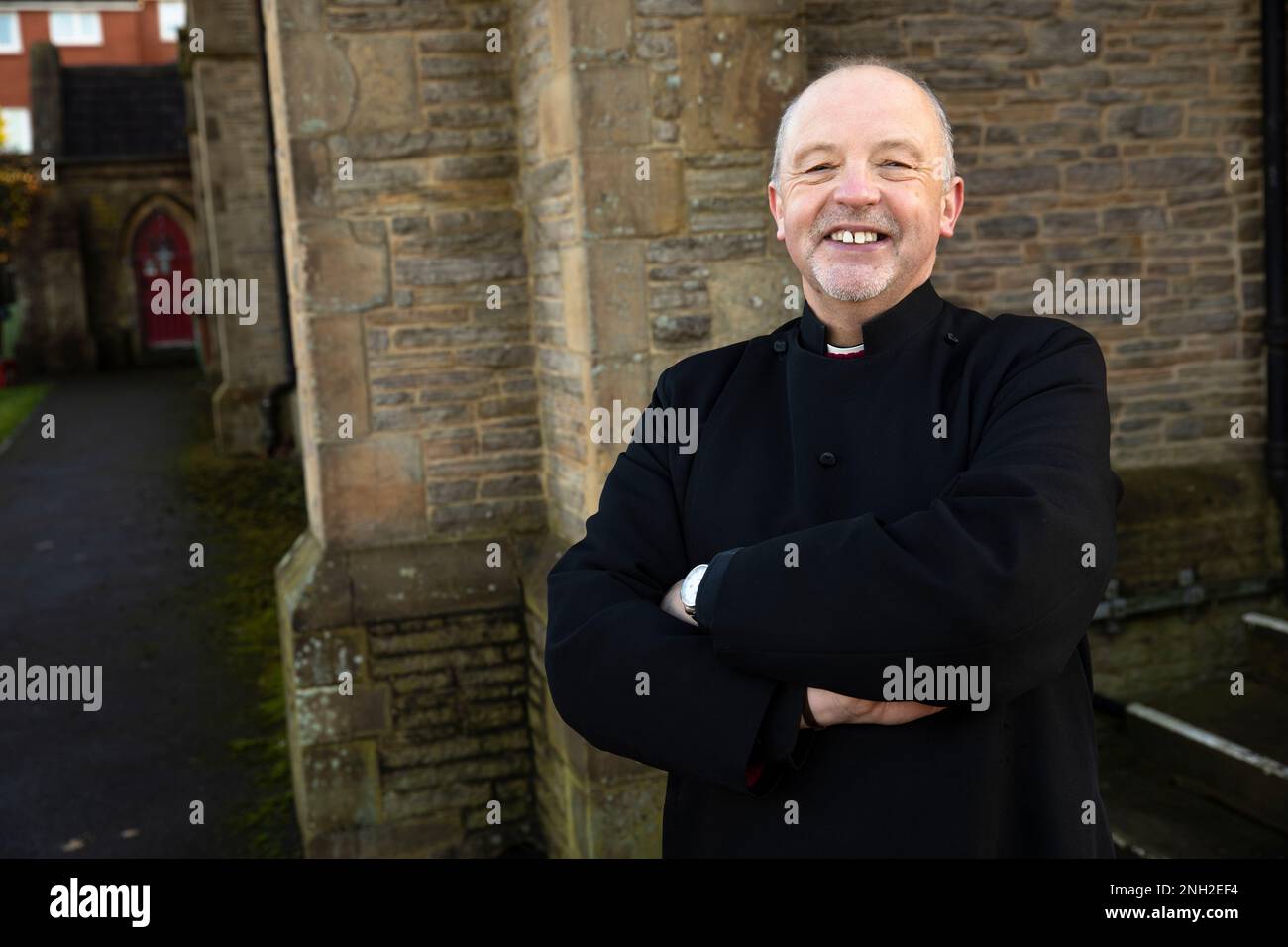Anglican Vicar in a church. Oldham. Manchester. United Kingdom Stock ...