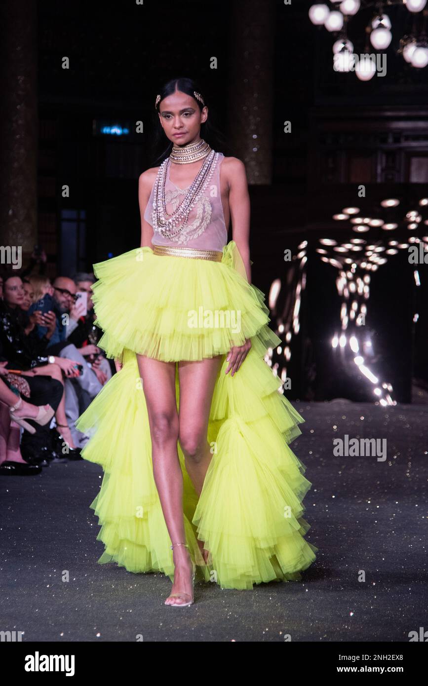 A model walks the runway during Aadnevik Autumn Winter 2023 show at ...