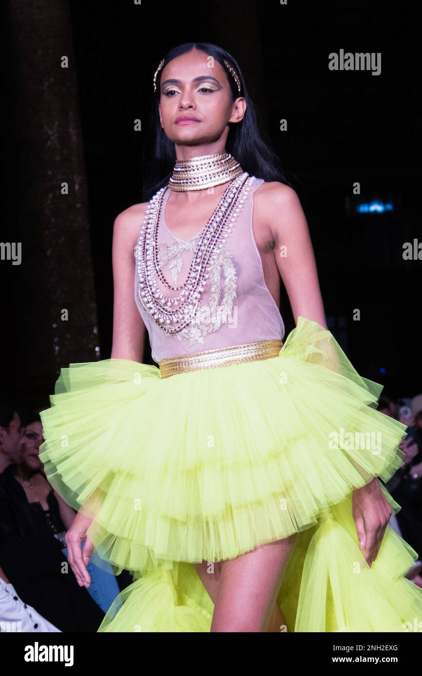 A model walks the runway during Aadnevik Autumn Winter 2023 show at ...