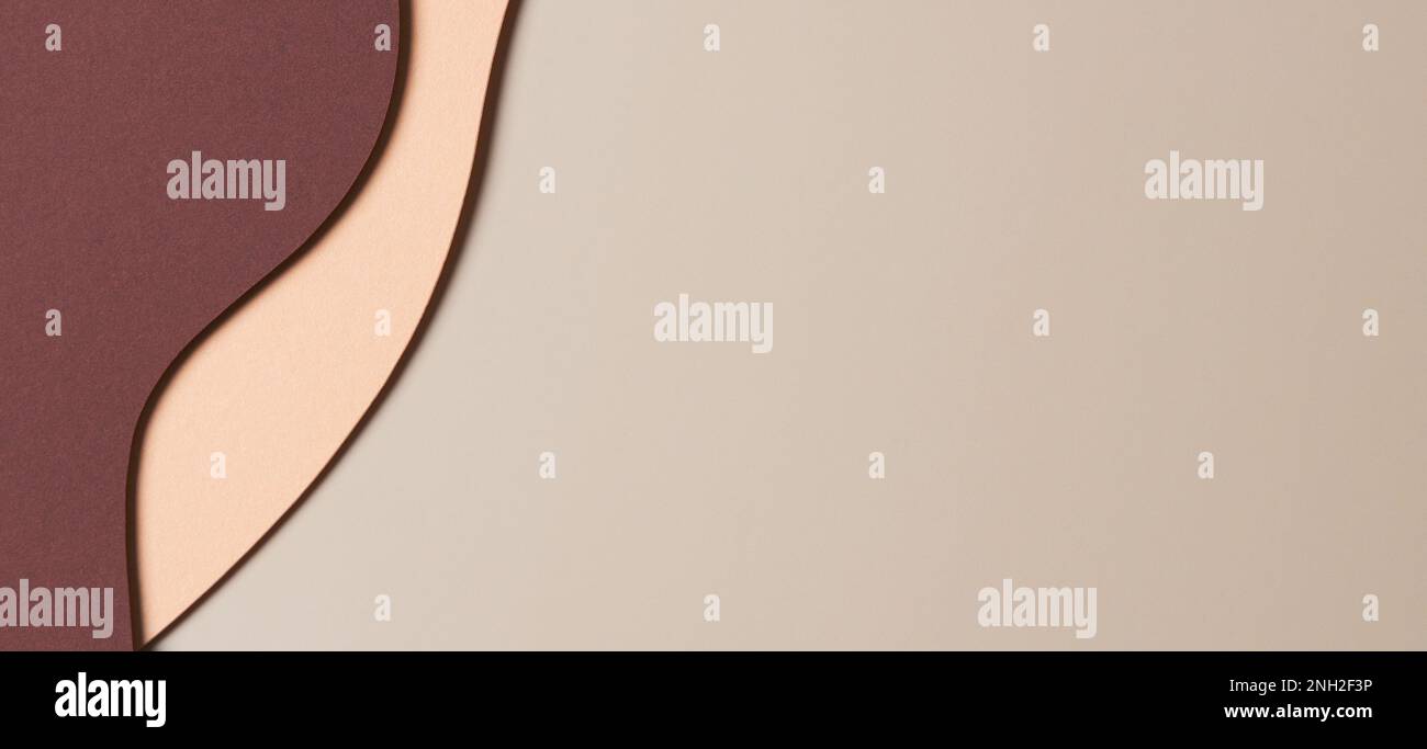 Beige colored paper texture background. Minimal paper cut style ...