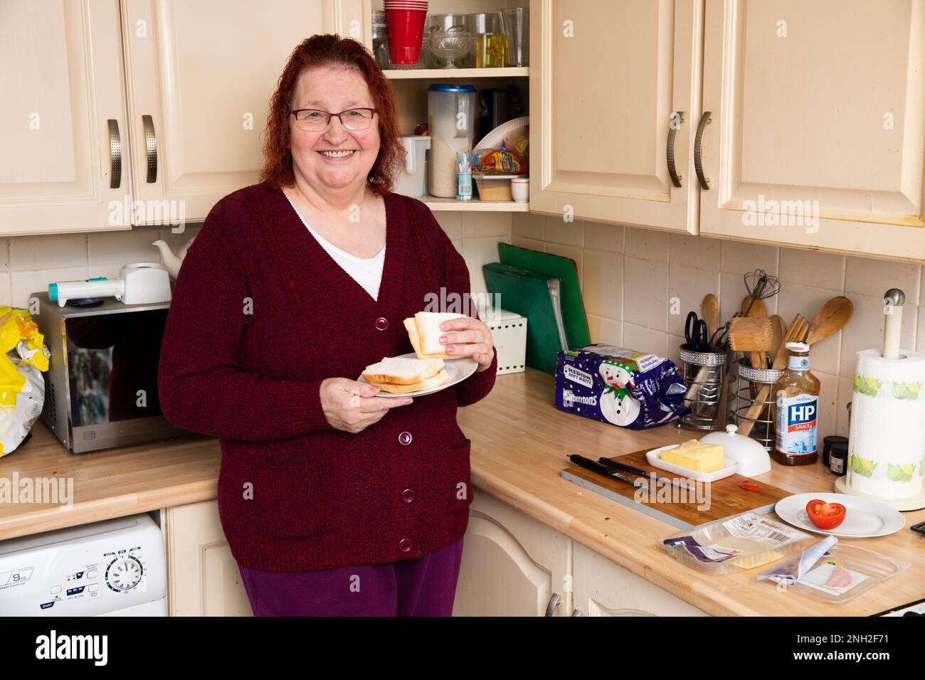 Elderly woman sandwich hi-res stock photography and images - Alamy