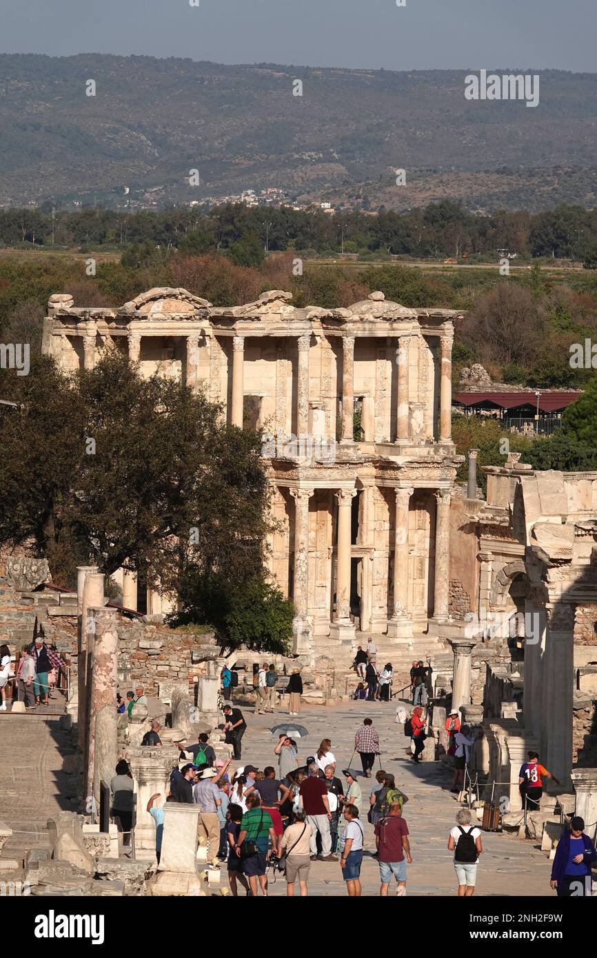 The Library of Celsus an ancient Roman building in Ephesus, Anatolia ...