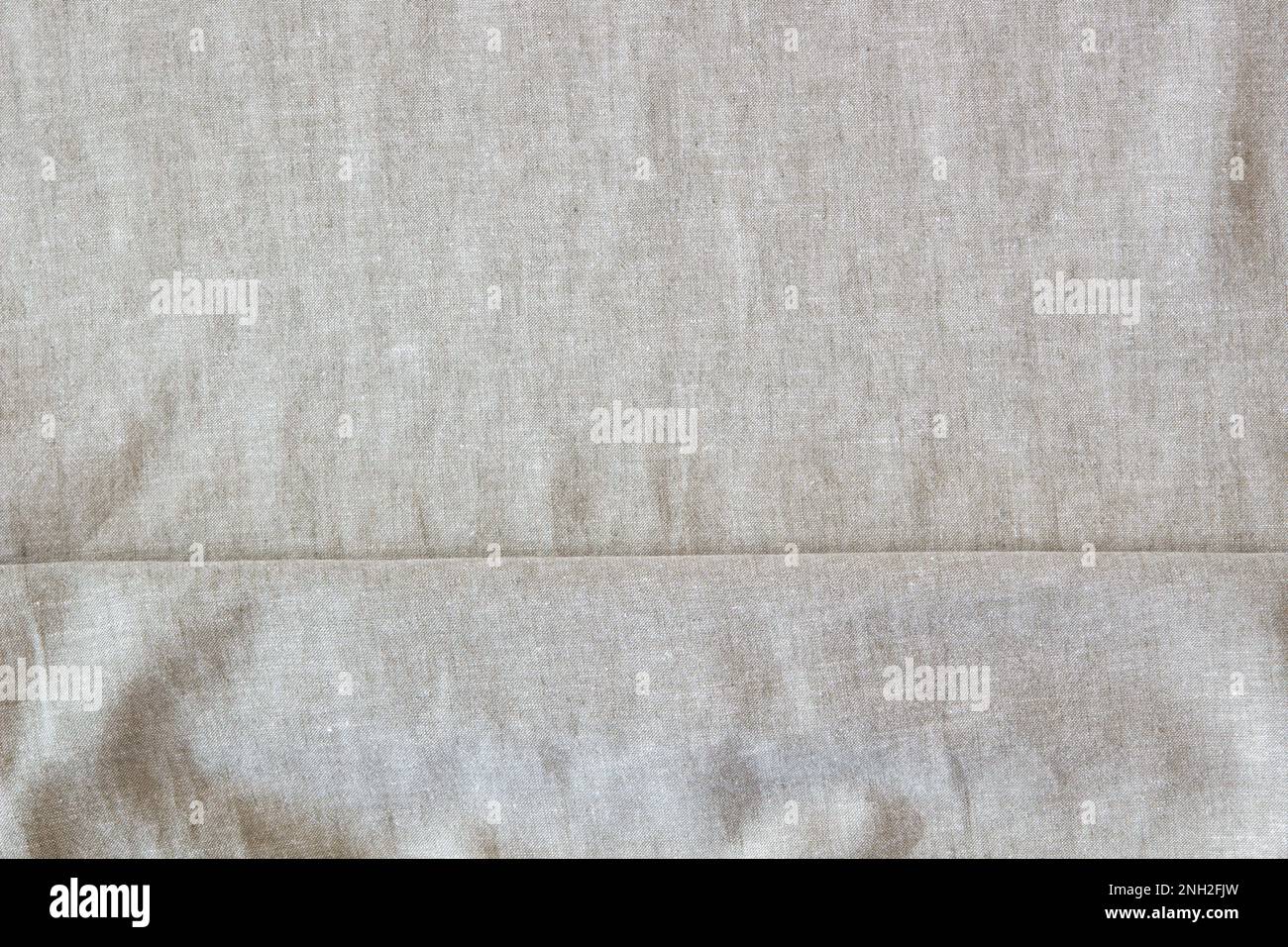 Abstract crumpled linen fabric texture background. Natural solid linen ...