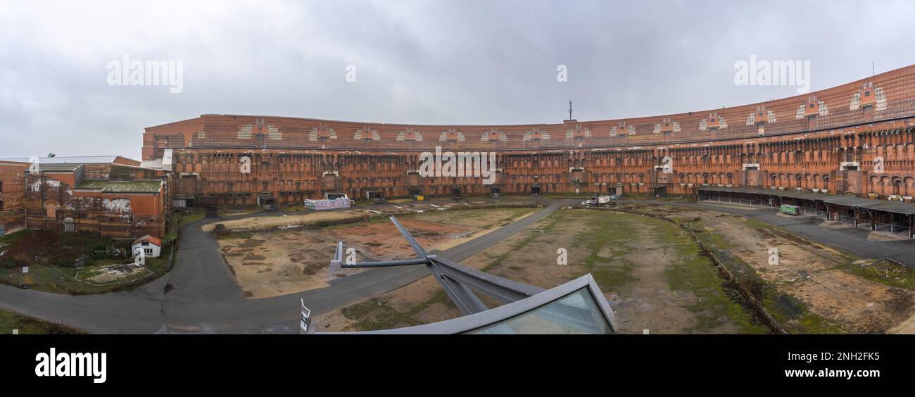 Panoramic view of Inner Courtyard of Congress Hall at Nazi Party Rally ...