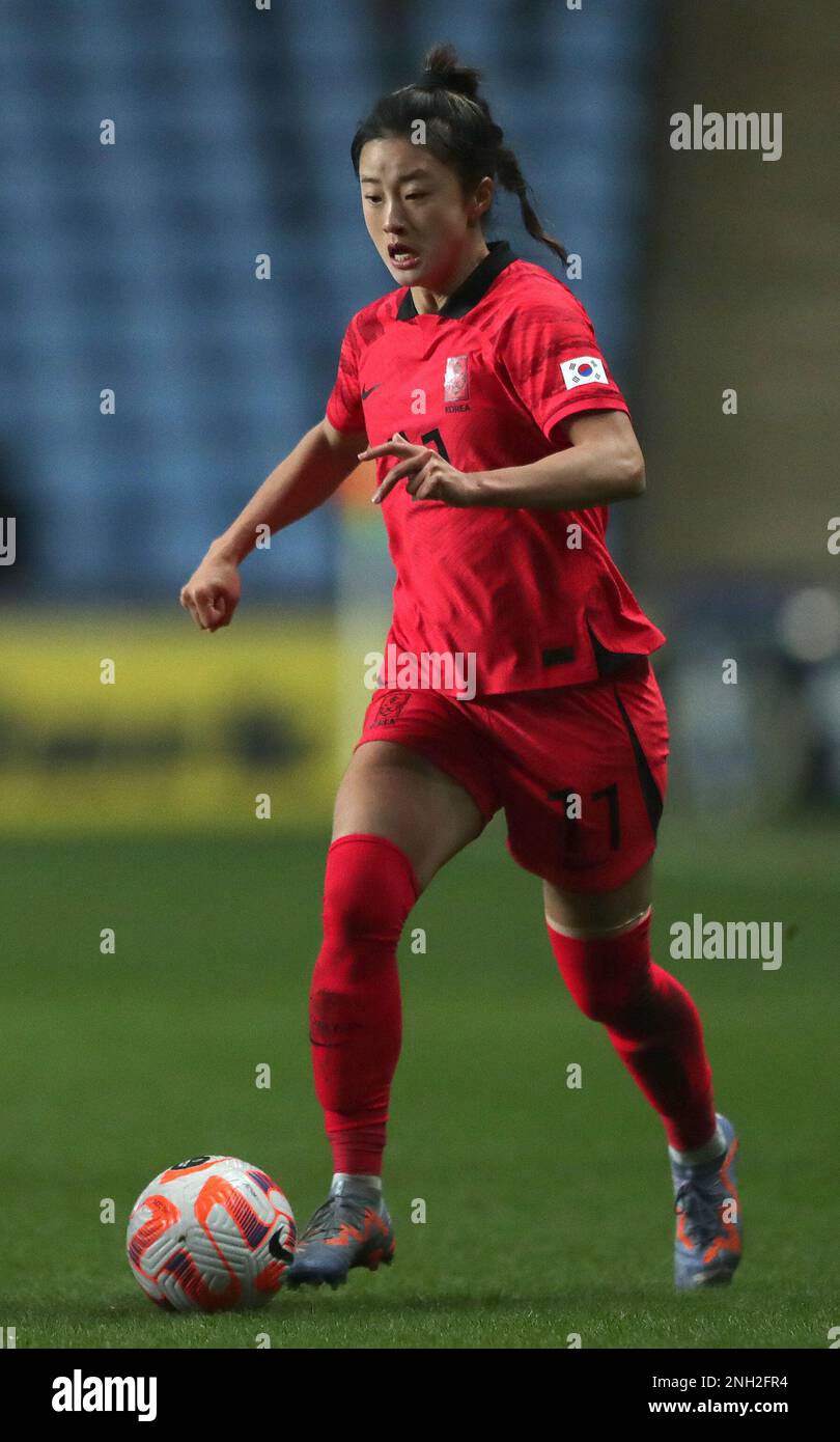 South Korea's Choe Yu-ri during the Arnold Clark Cup match at the ...