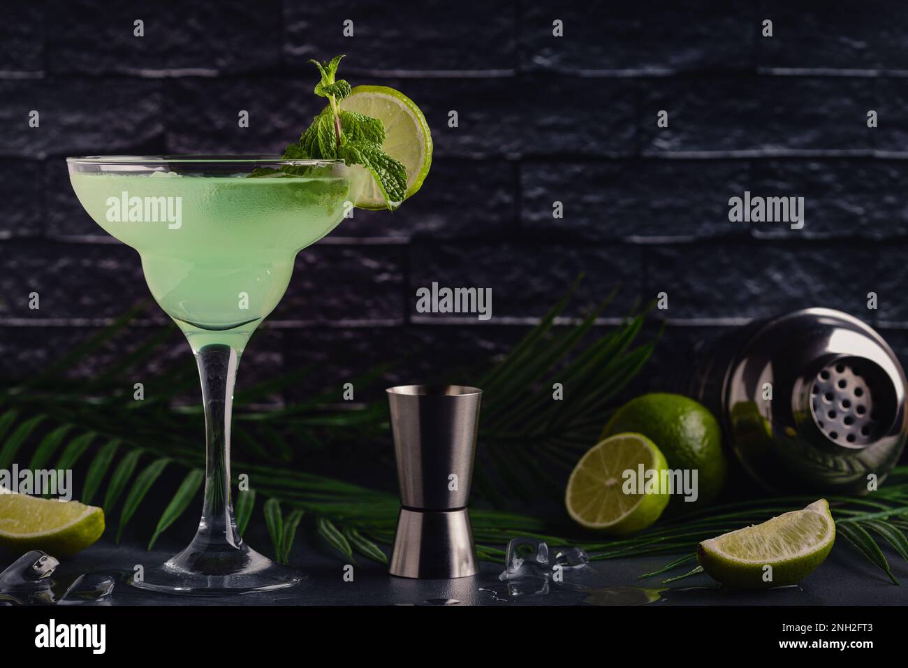 Classic Lime Daiquiri Cocktail with a Garnish Stock Photo - Alamy