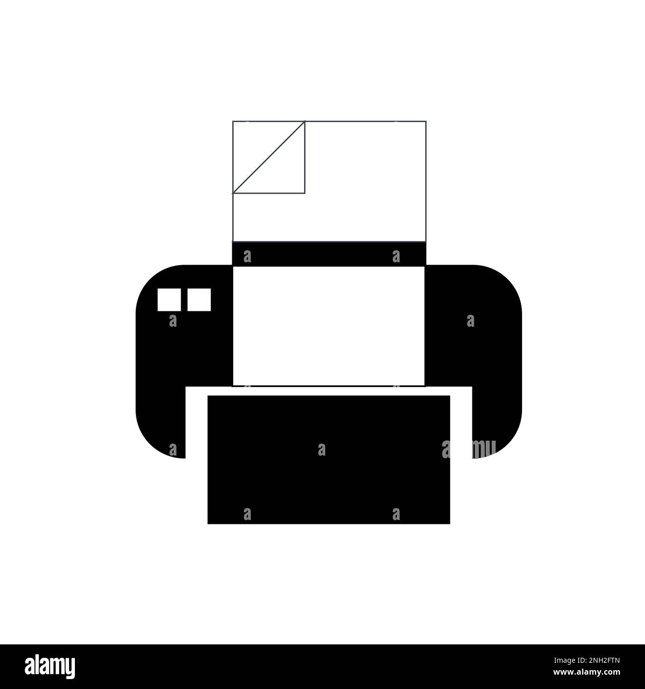 Printer Icon Vector Design Template. Print paper or document sign. Home ...