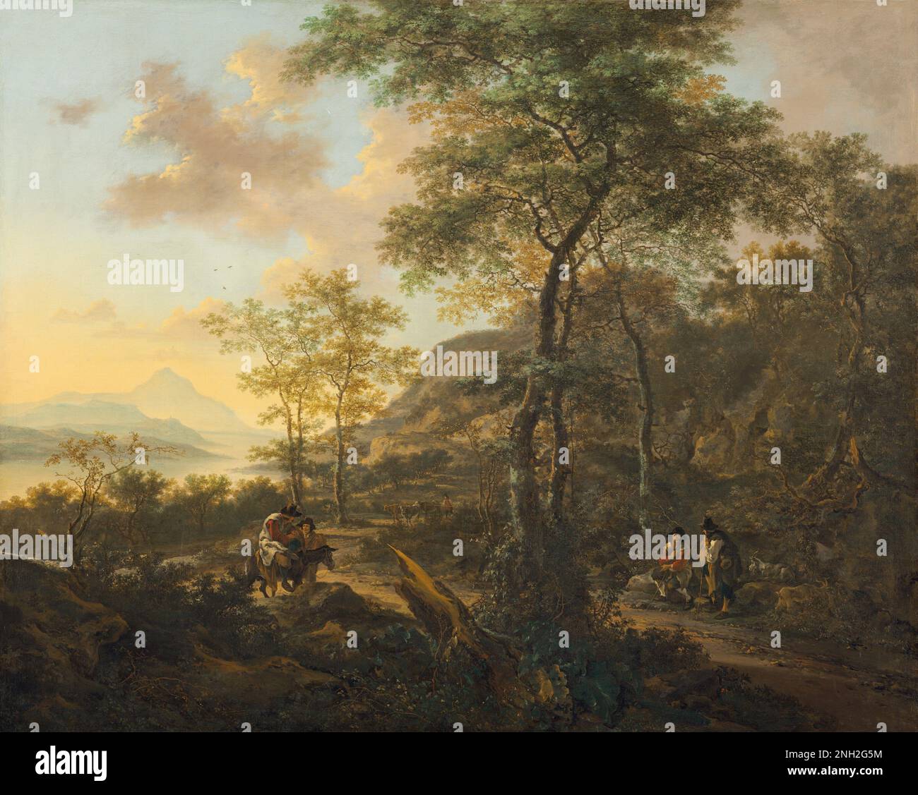 Jan Both An Italianate Evening Landscape c. 1650 Stock Photo - Alamy