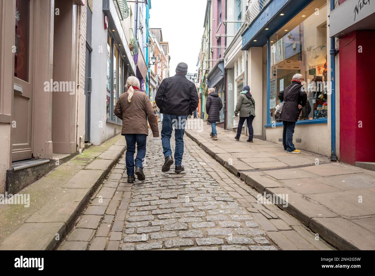 Folkestone, February 18th 2023: The Old High Street in Folkestone Stock ...
