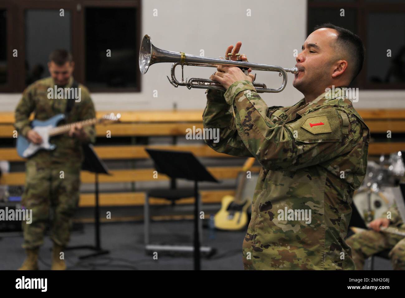 U.S. Army 1st Sgt. Larry Dean, assigned to the 1st Infantry Division ...