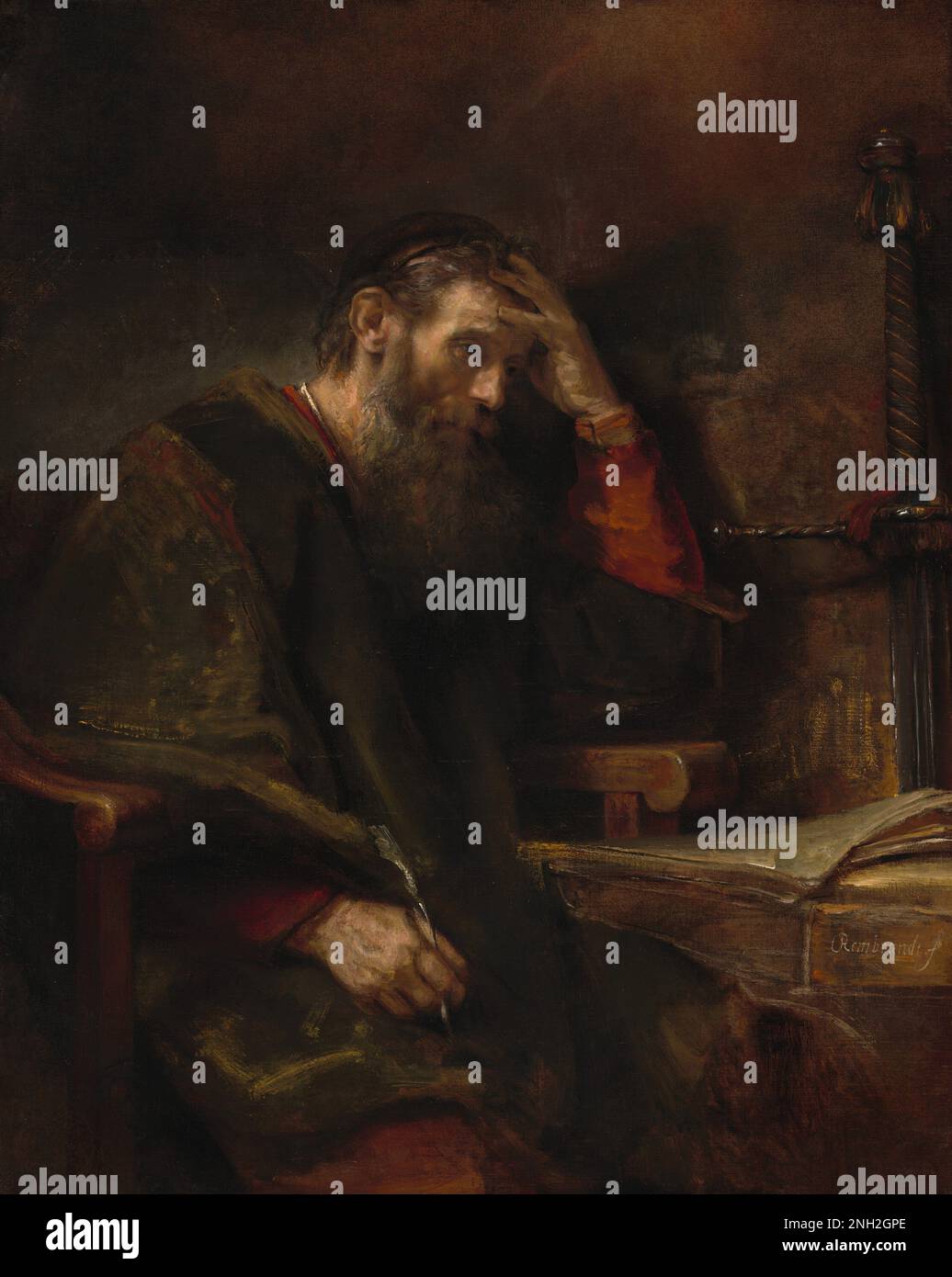 Rembrandt van Rijn The Apostle Paul c. 1657 Stock Photo - Alamy