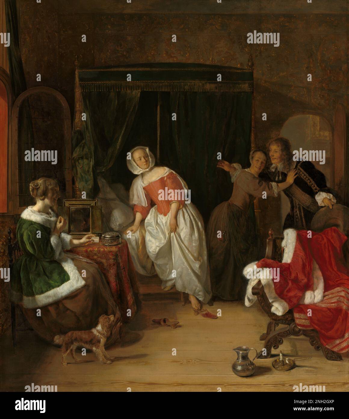 Gabriel Metsu The Intruder c. 1660 Stock Photo - Alamy