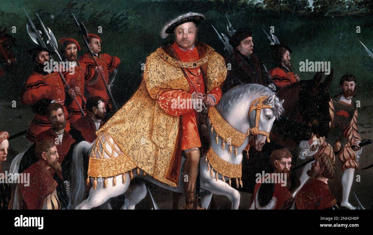 HENRY VIII (1491-1547) Detail of a contemporary painting showing a ...