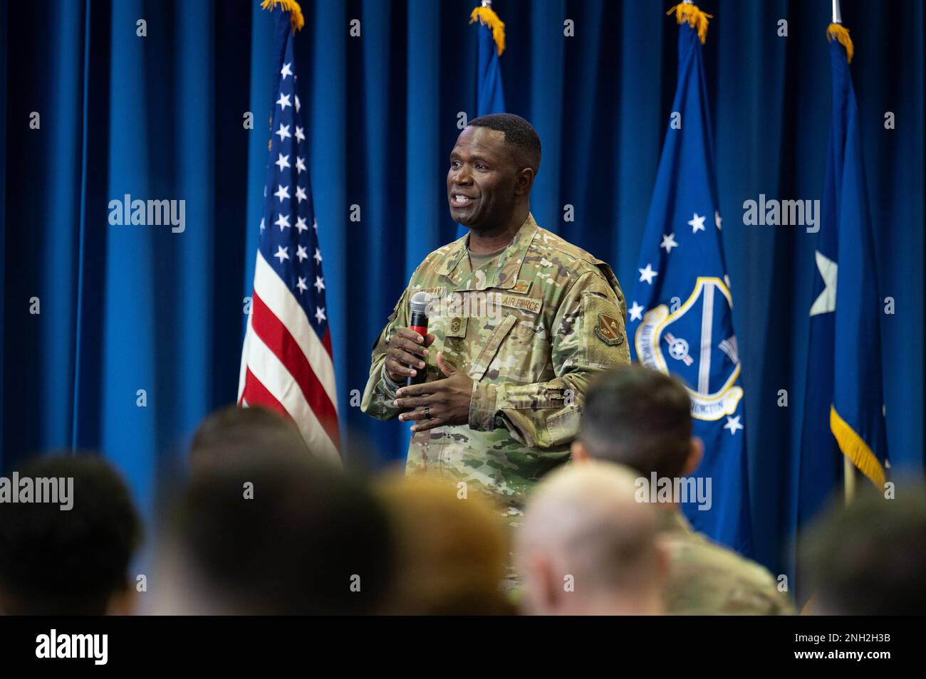 U.S Air Force Chief Master Sgt. Leon Calloway, command chief of the Air ...