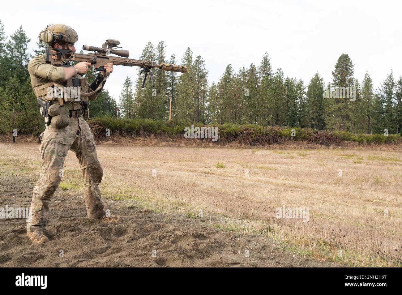 A U.S. Army Ranger with 2nd Battalion, 75th Ranger Regiment engages ...