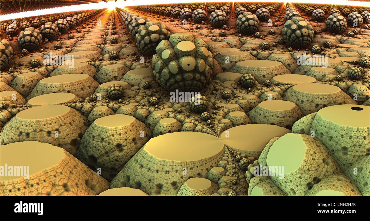 the surface of an alien planet under an alien sun 3d rendering Stock ...