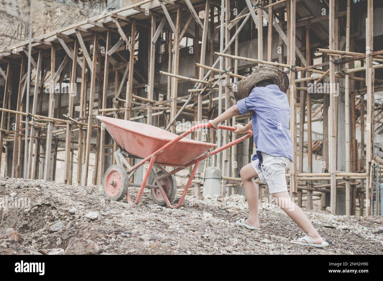 Poor children work in construction sites because of poverty, Child ...