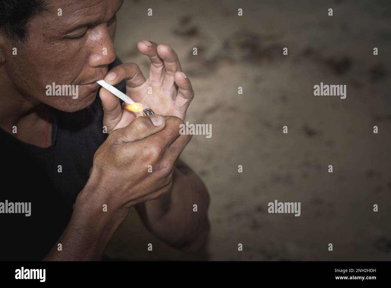 Men are eating marijuana happily, The concept of crime and drug ...