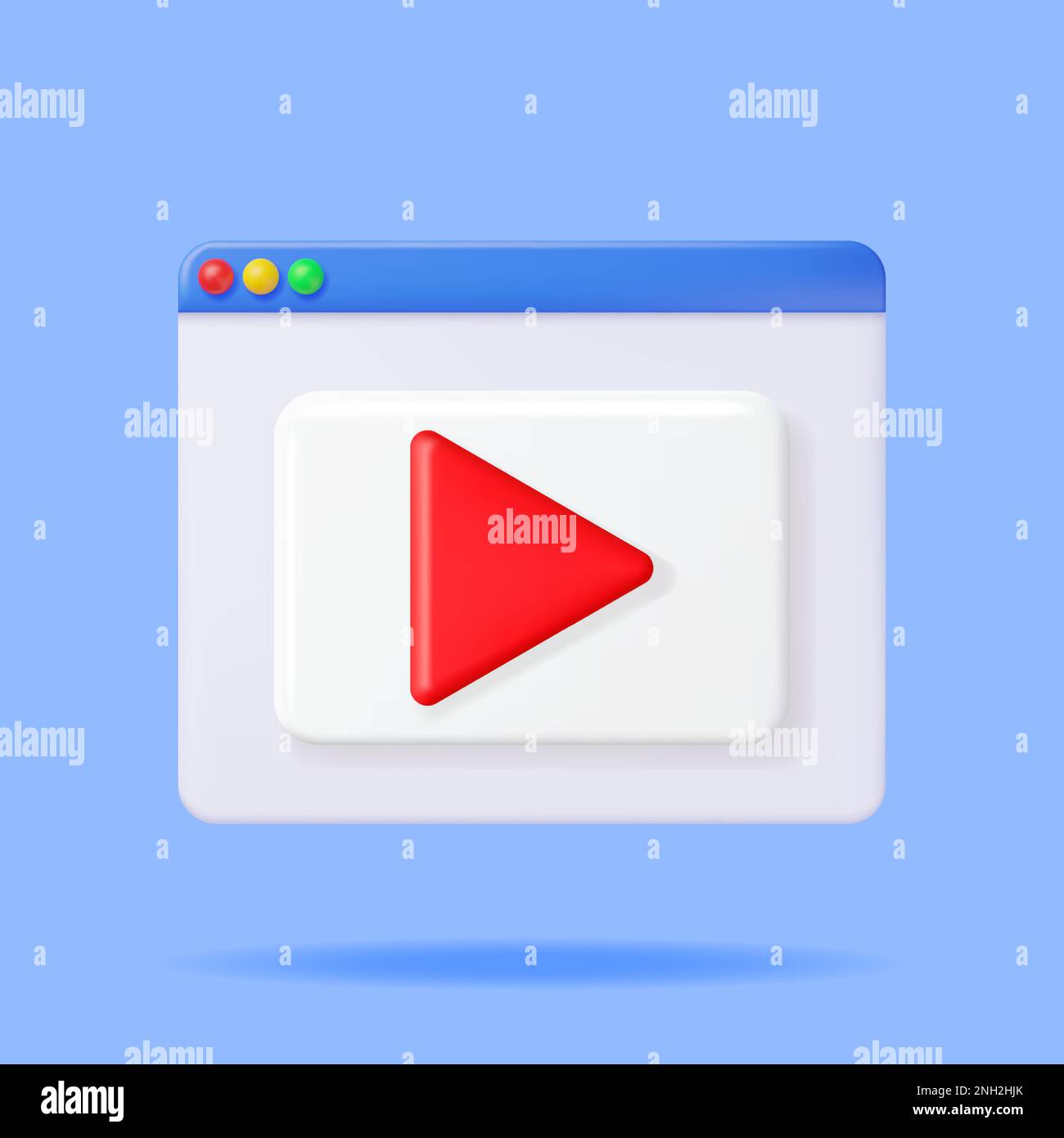 3D Play Button in Browser Window Stock Vector Image & Art - Alamy