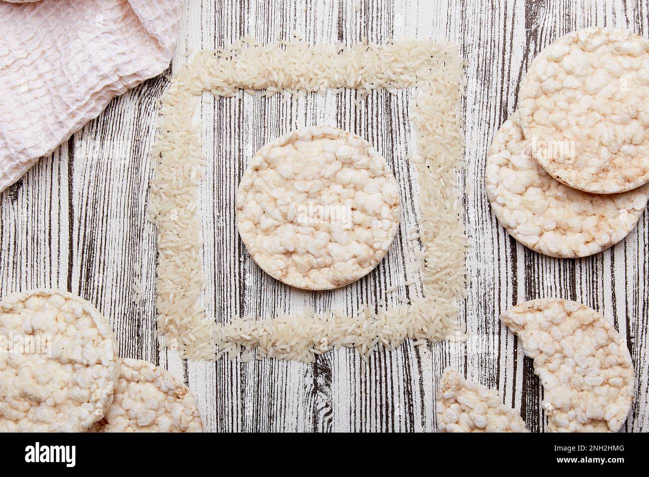 Diet low - calorie rice cakes food, alternative of bread. Plant- based ...