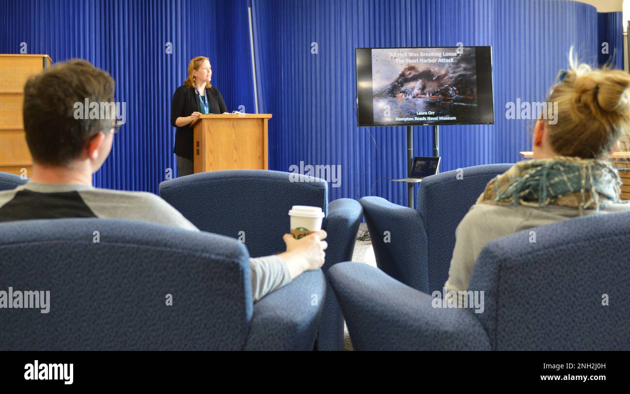 Laura Orr, Director of Education at the Hampton Roads Naval Museum ...