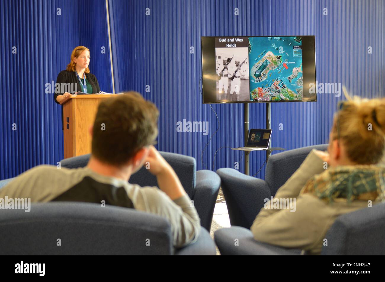 Laura Orr, Director of Education at the Hampton Roads Naval Museum ...