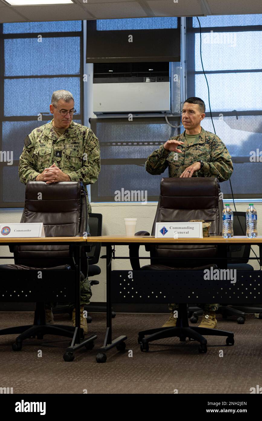 U.S. Navy Rear Adm. James Kirk, the commander of Expeditionary Strike ...