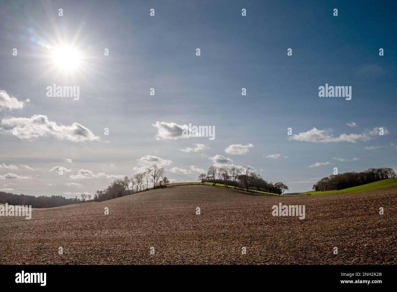 Elham, February 19th 2023: The Elham Valley in Kent Stock Photo - Alamy