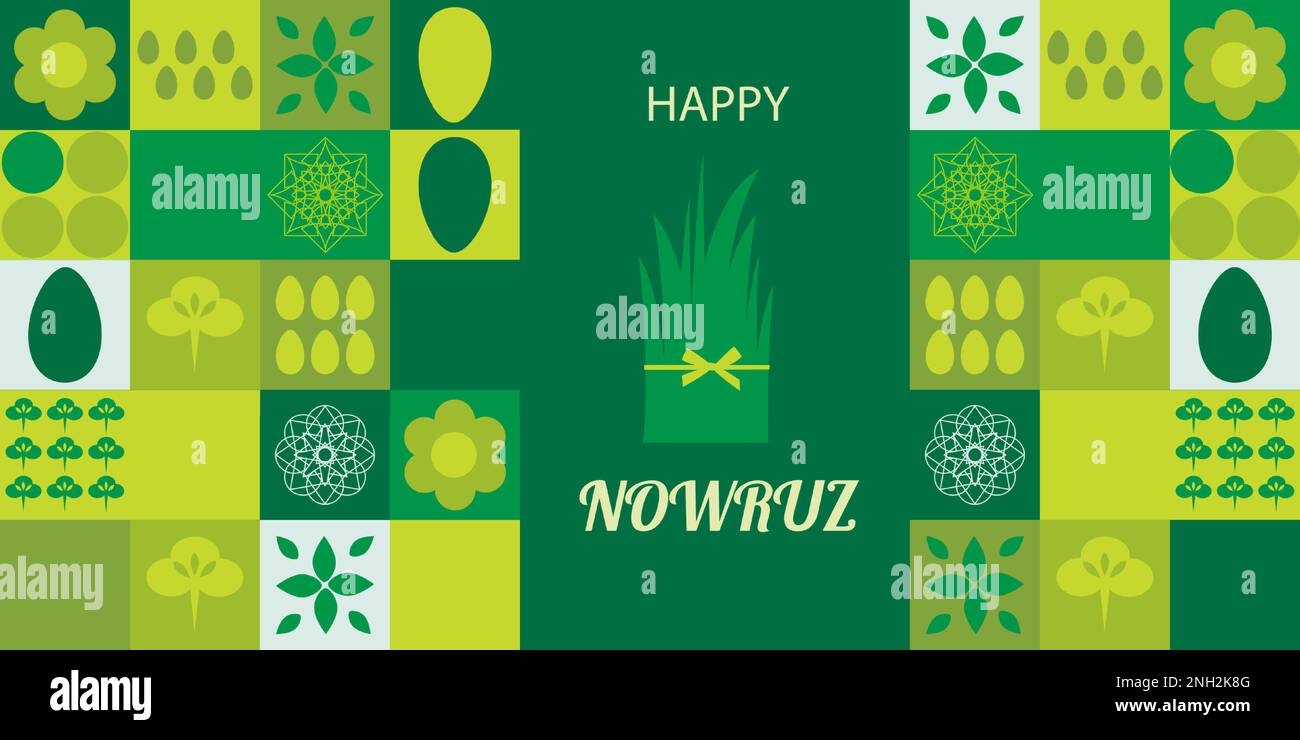Postcard with Novruz holiday. Novruz Bayram background template. Spring ...