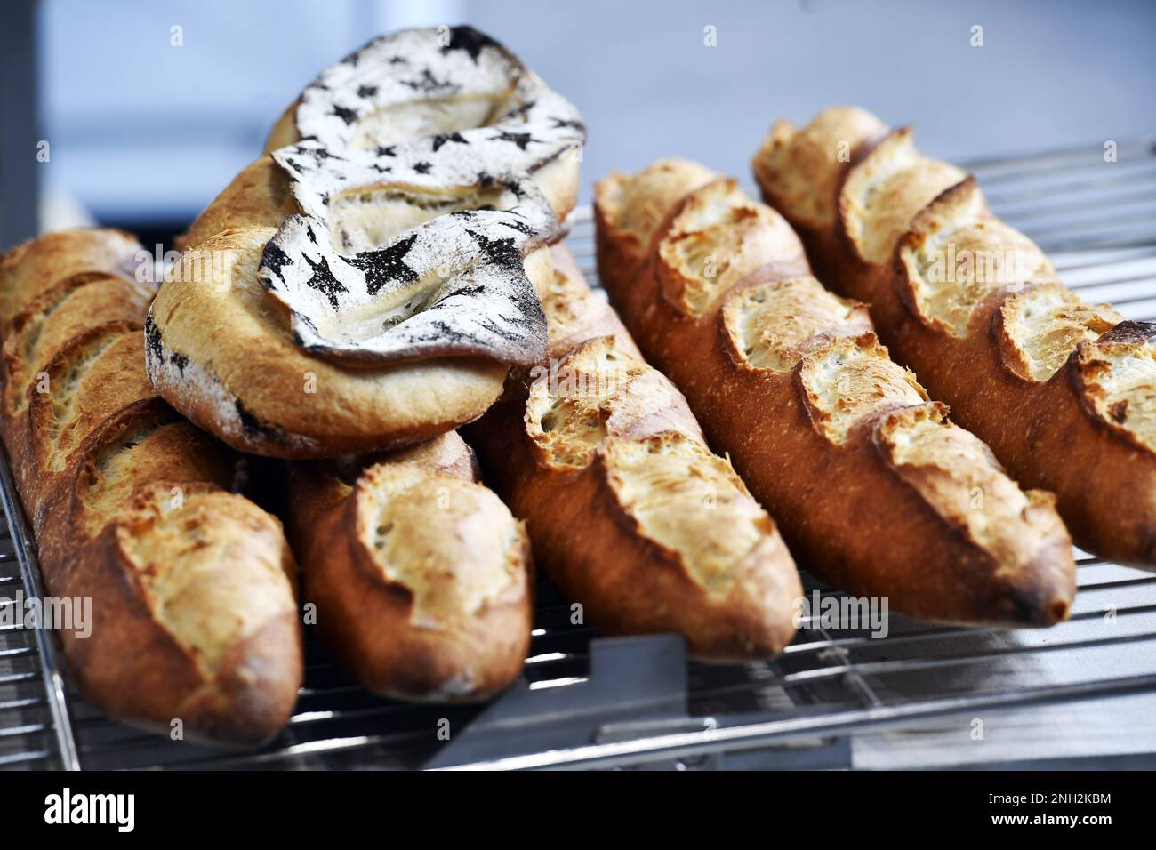 French bread - Lyon - France Stock Photo - Alamy