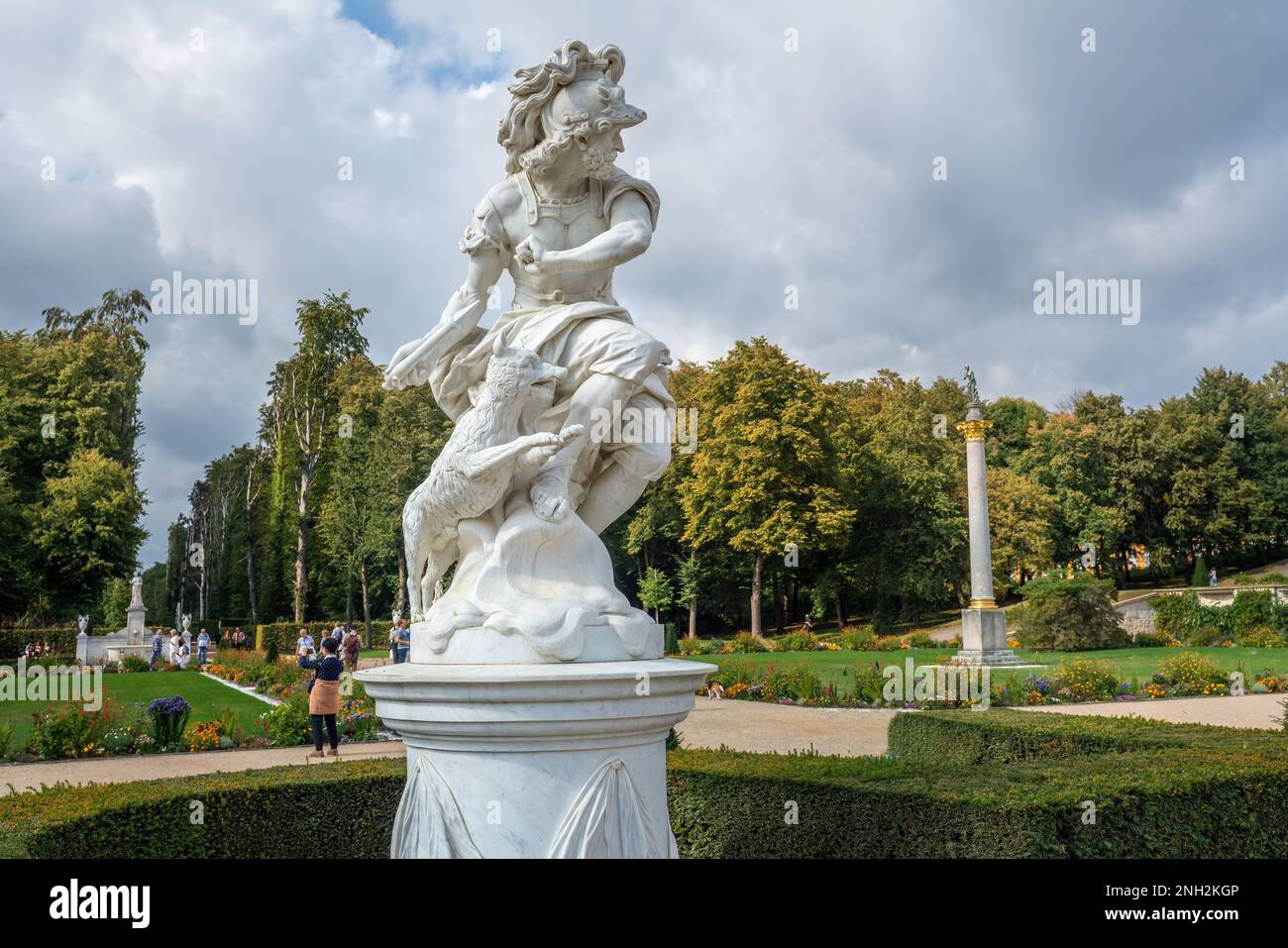 Marble Sculpture of God Mars at Sanssouci Palace Gardens - Potsdam ...