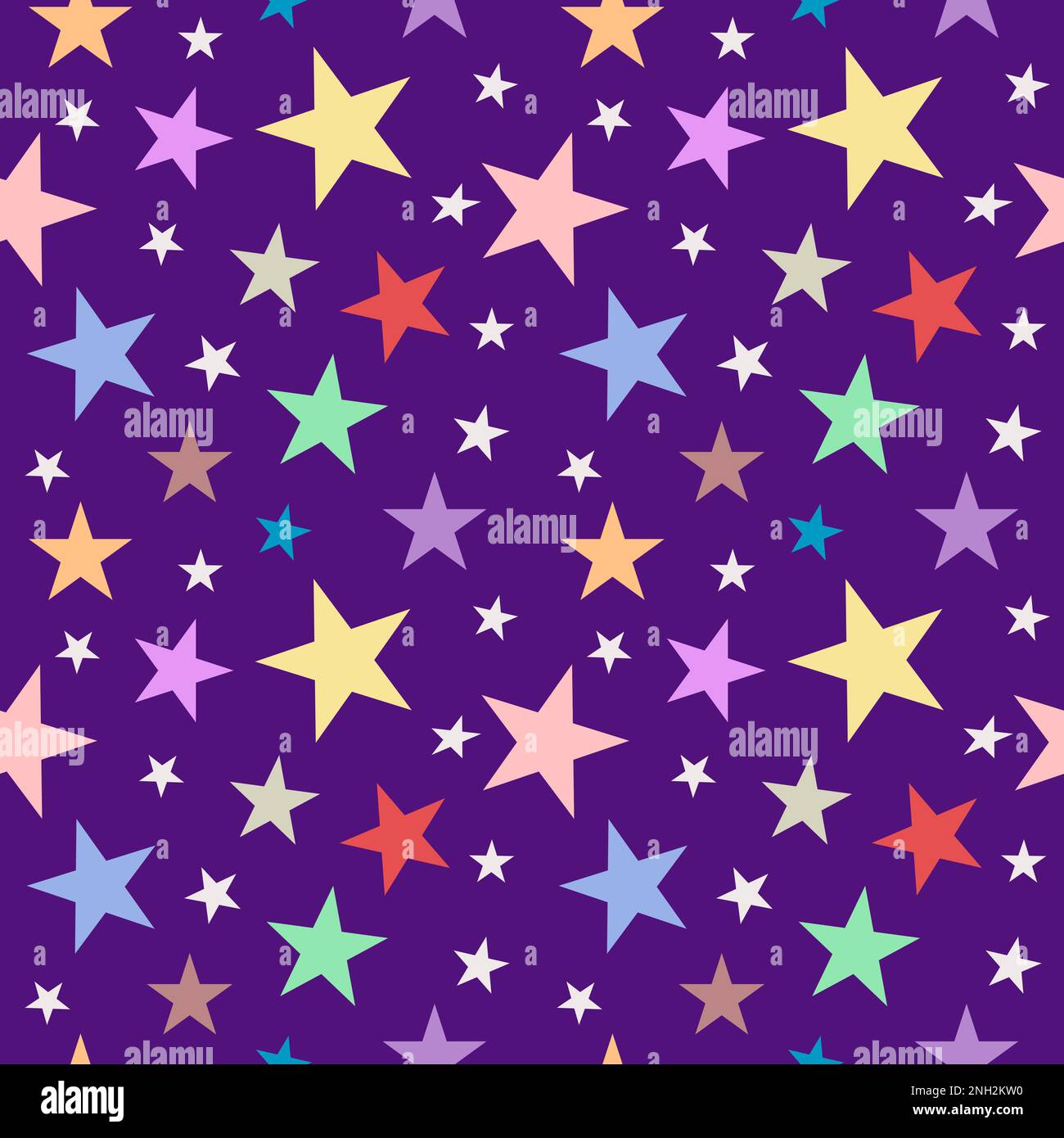 Purple Stars Background Wallpaper
