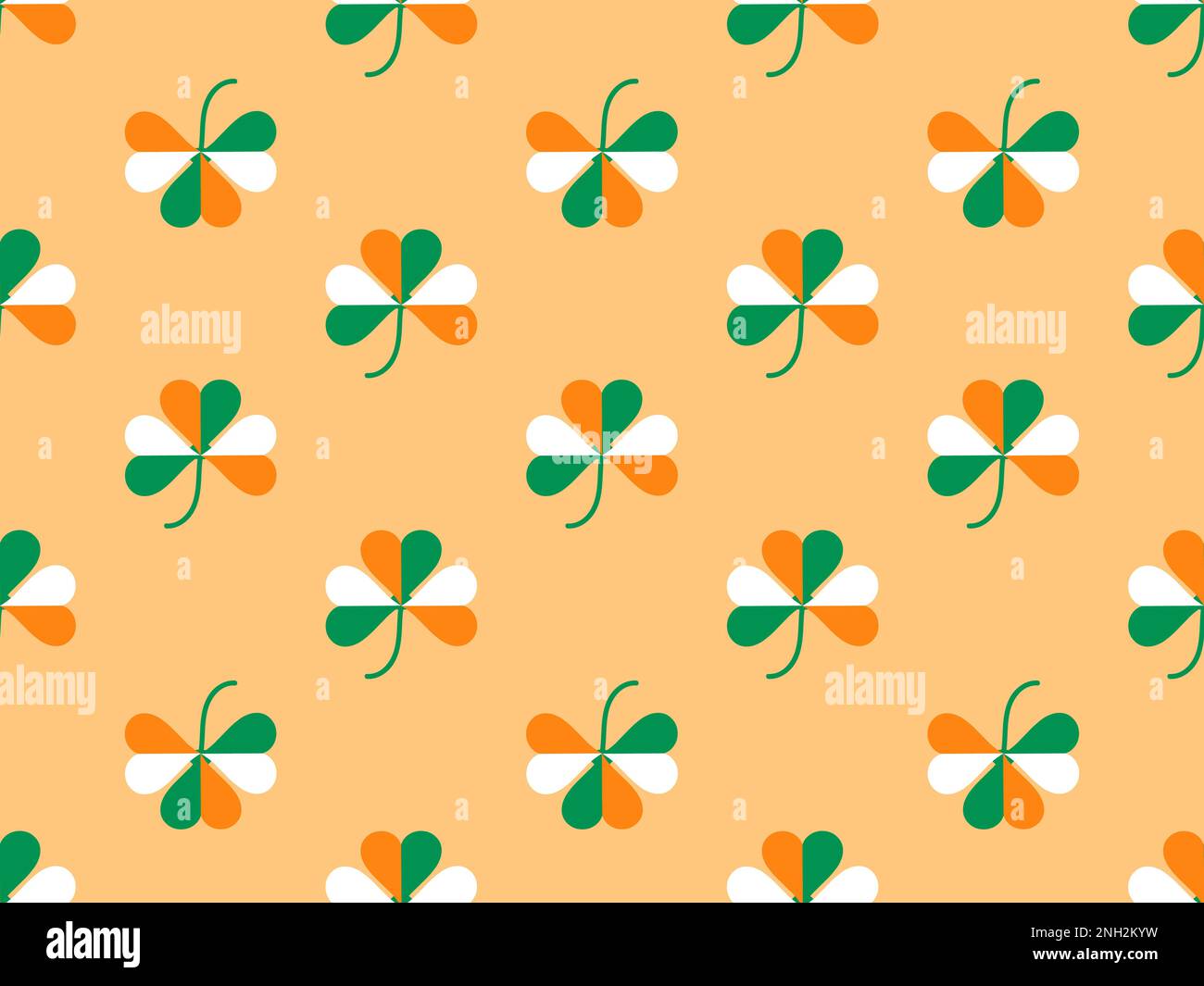 Seamless pattern with clover leaves in the colors of the flag of ...