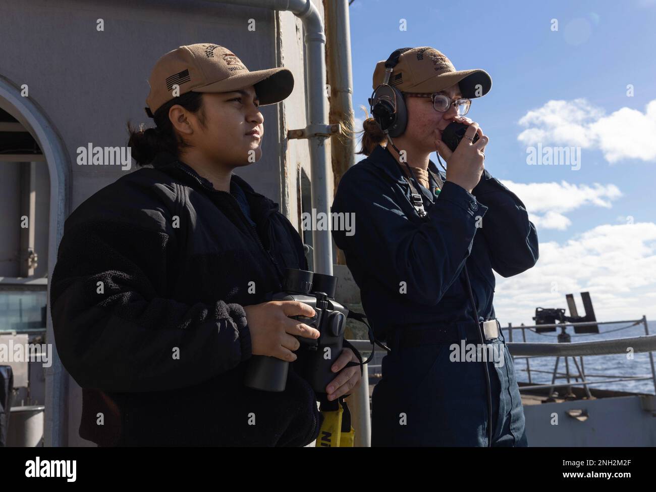 Operations Specialist Seaman Yunuen Reyes, left, from Inglewood, Calif ...