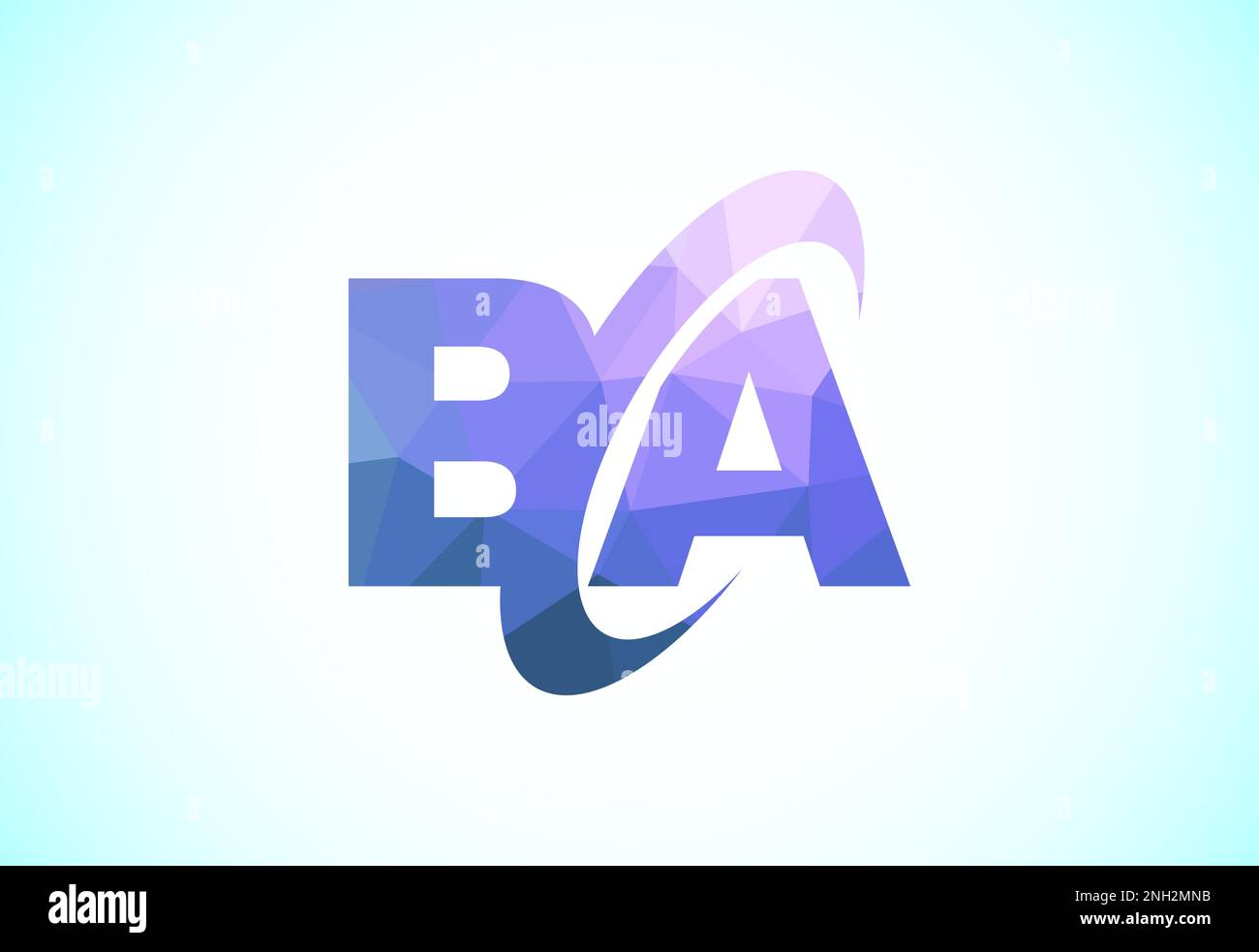 Initial Letter B A Low Poly Logo Design Vector Template. Graphic ...