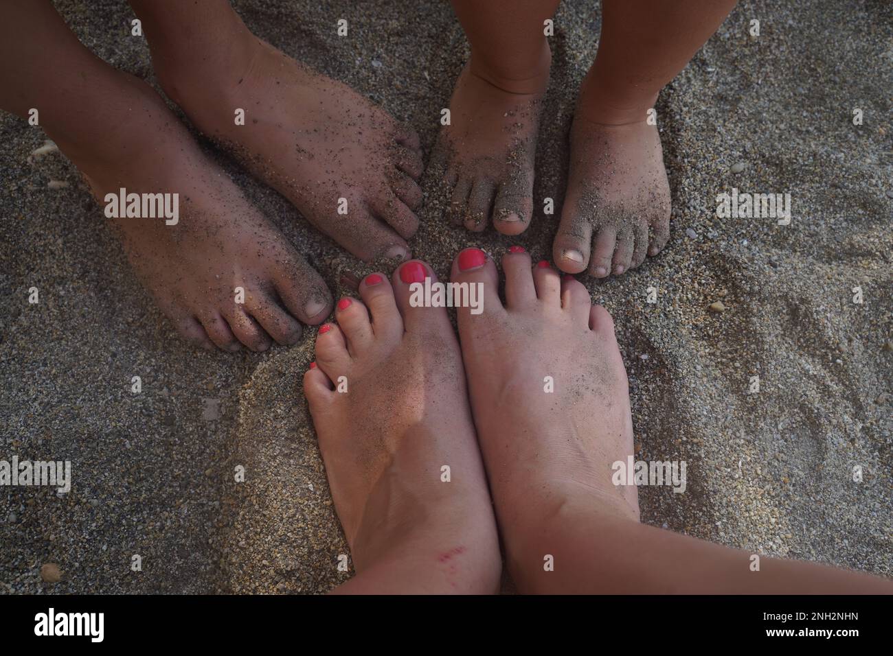 Feet sea family hi-res stock photography and images - Alamy
