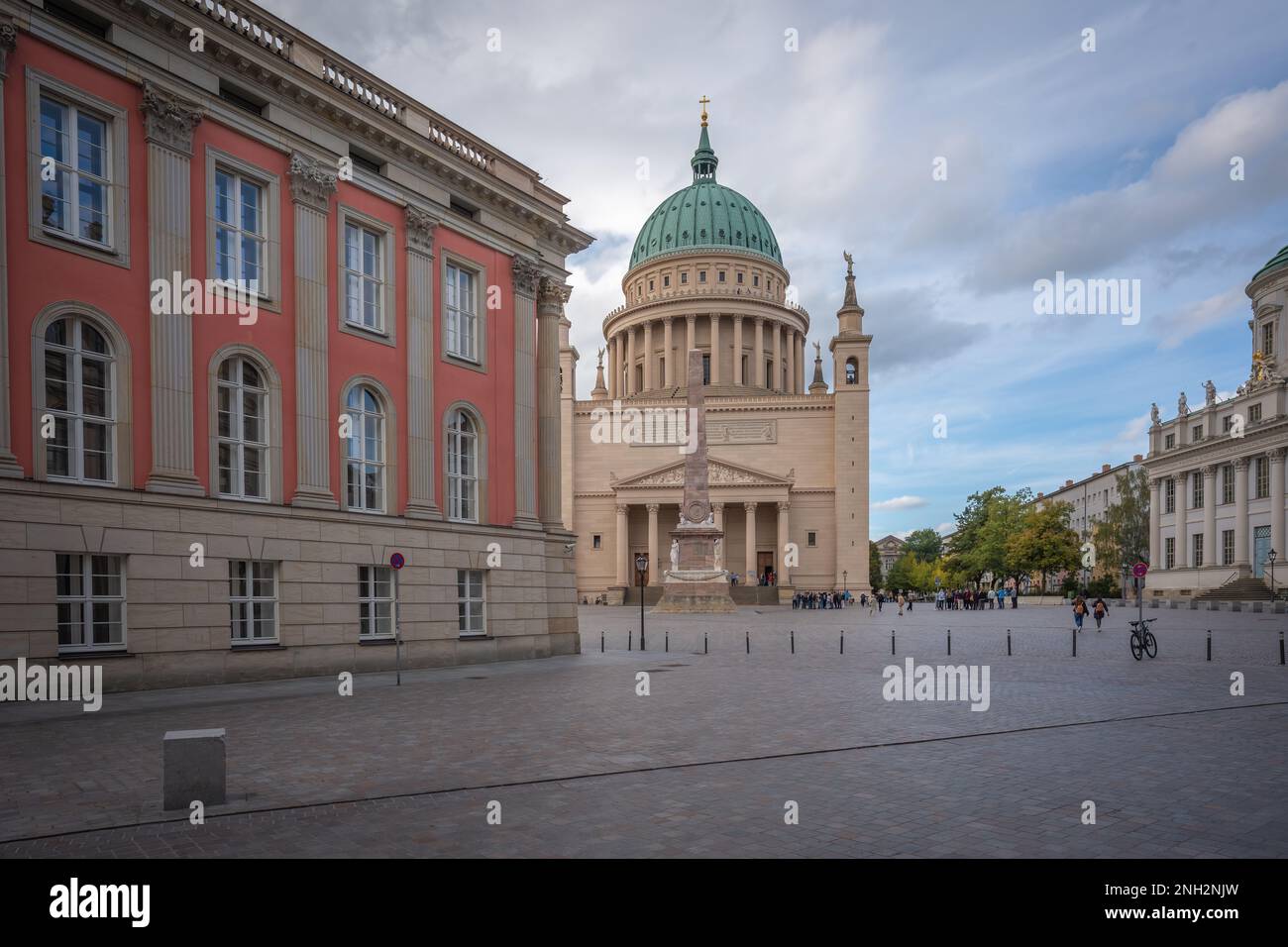 St. Nicholas Church, Obelisk and Brandenburg Landtag (Parliament) at ...