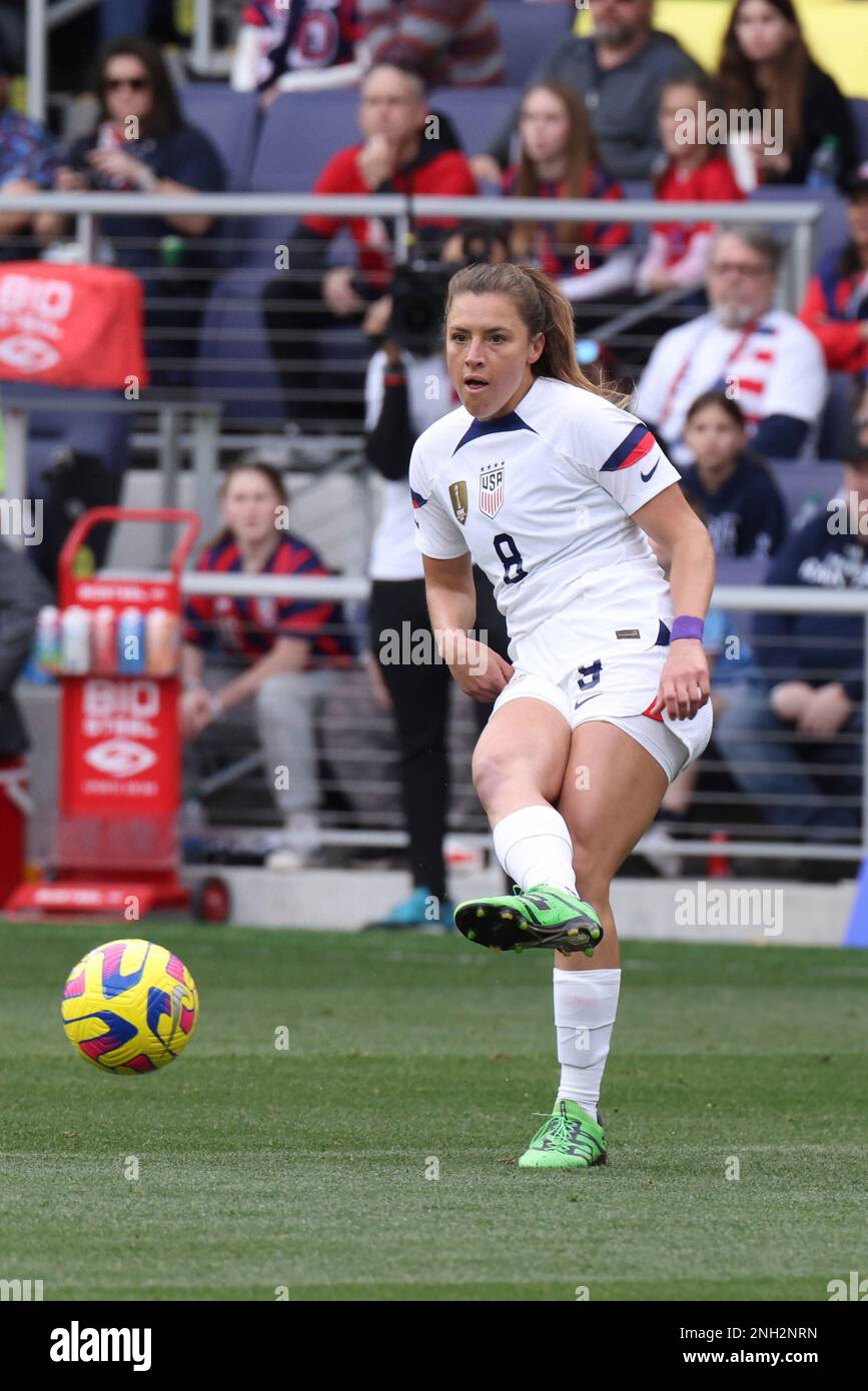 NASHVILLE, TN - FEBRUARY 19: United States forward Mallory Swanson (9 ...