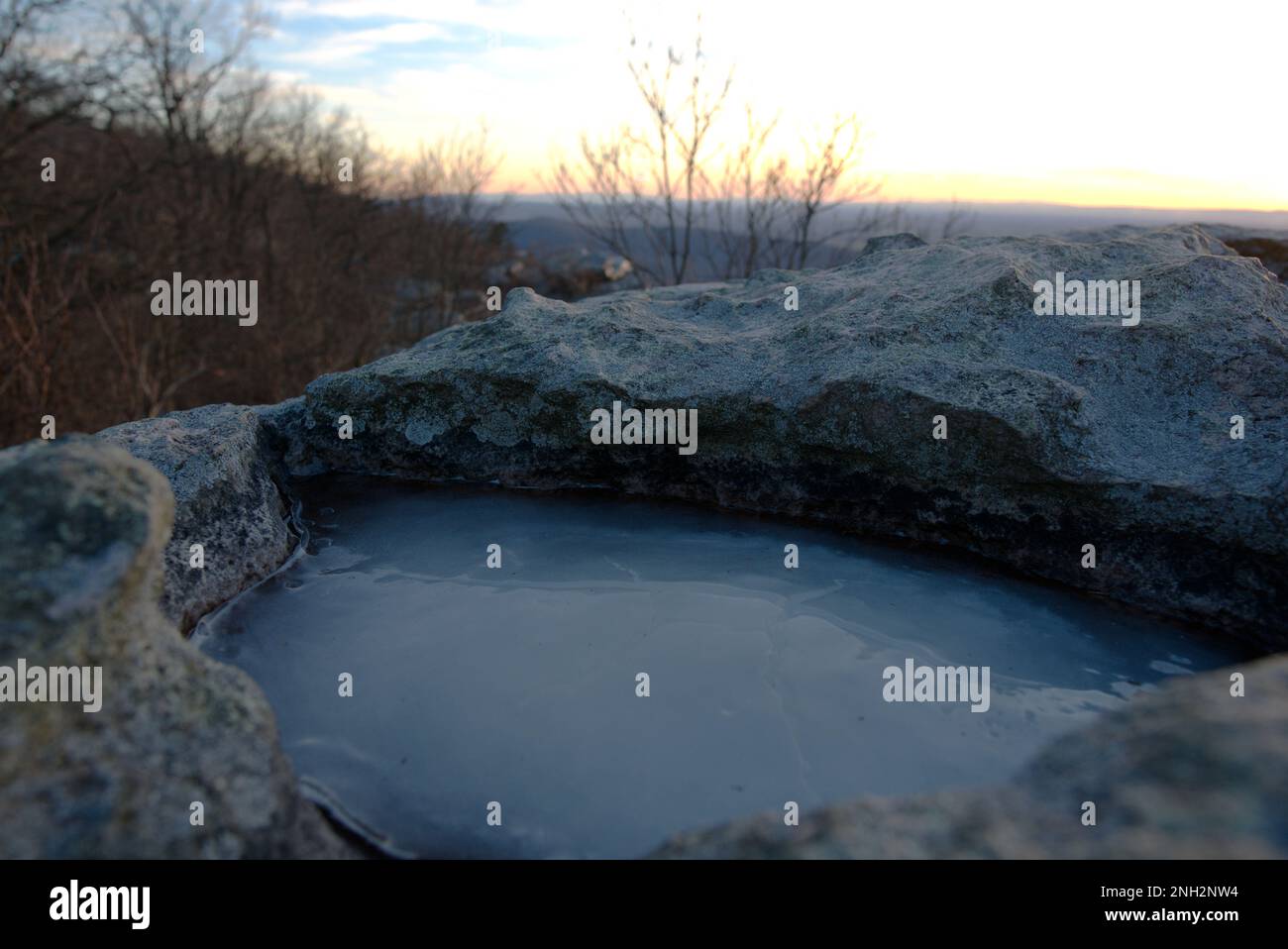 Sunset at Black Rock Cliff on the Appalachian Trail in Maryland Stock ...