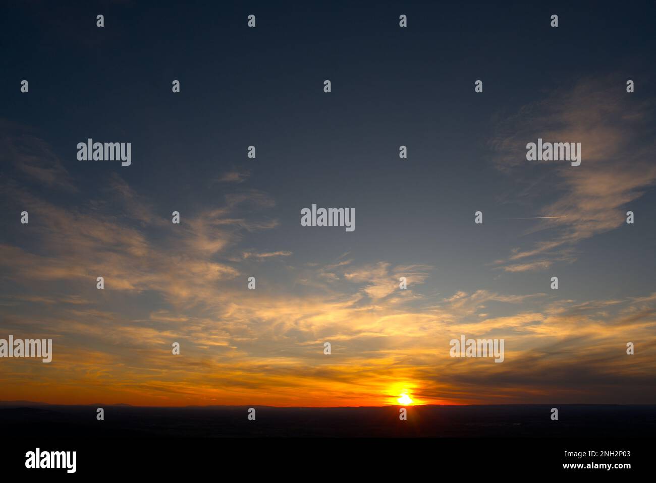 Sunset at Black Rock Cliff on the Appalachian Trail in Maryland Stock ...
