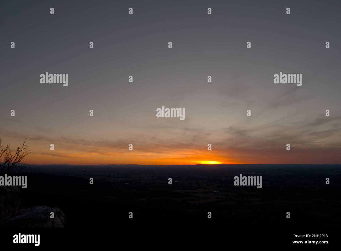 Sunset at Black Rock Cliff on the Appalachian Trail in Maryland Stock ...