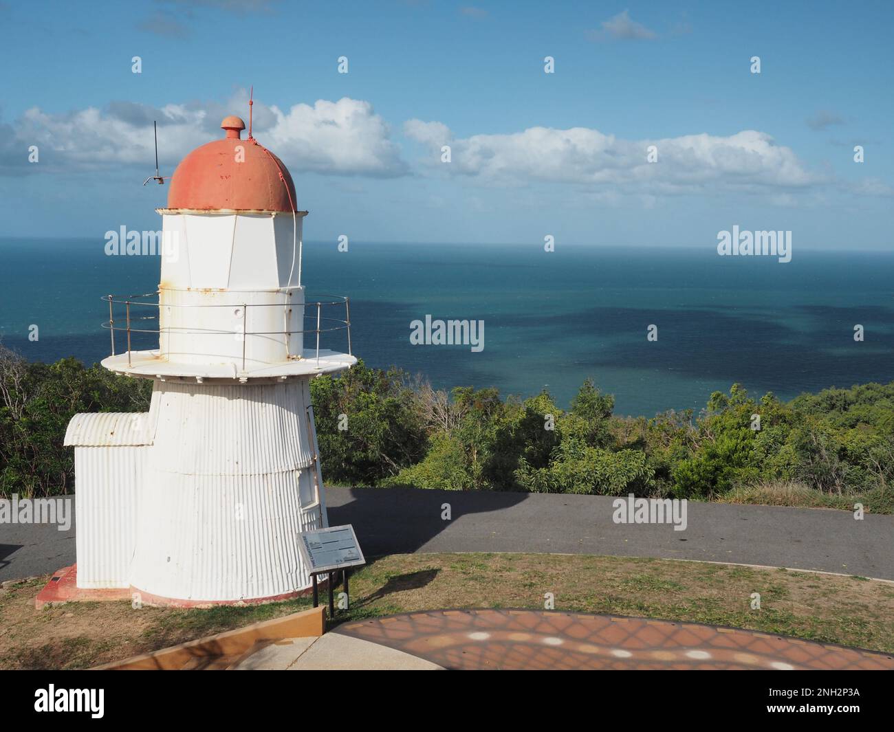 Lighthouse on Grassy Hill in Cooktown overlooking the ocean Stock Photo ...