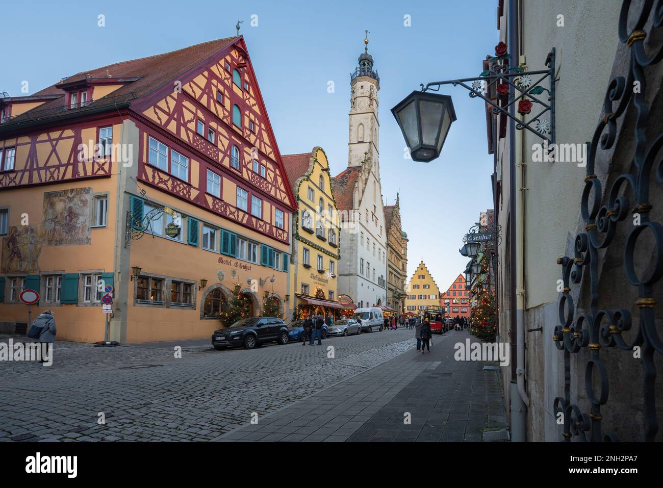 Herrngasse (Nobles Lane Street) with Town Hall - Rothenburg ob der ...