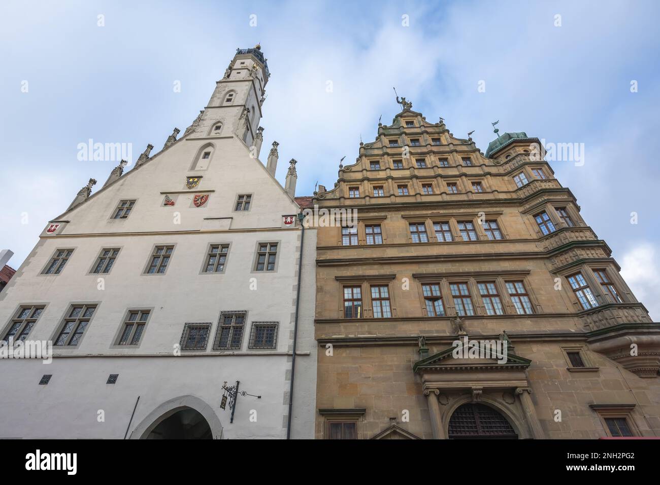 Town Hall Building - Rothenburg ob der Tauber, Bavaria, Germany Stock ...