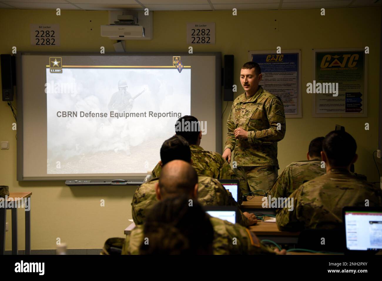 U.S. Army Staff Sgt. Corey Hilton, an instructor at the 7th Army ...