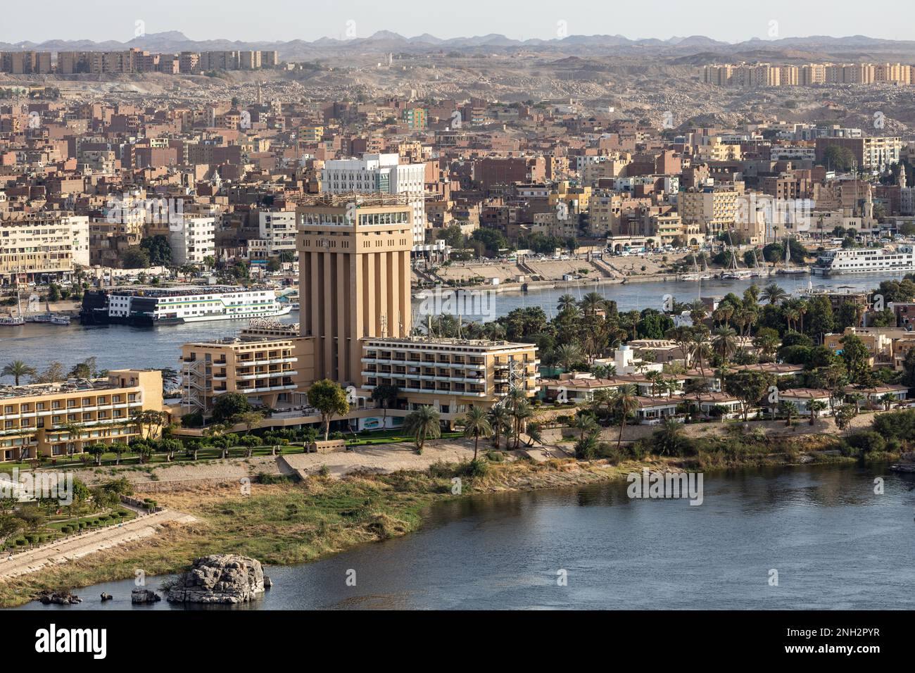 Aswan City Elephantine Island. Traditional Nubian Architecture. Aswan ...