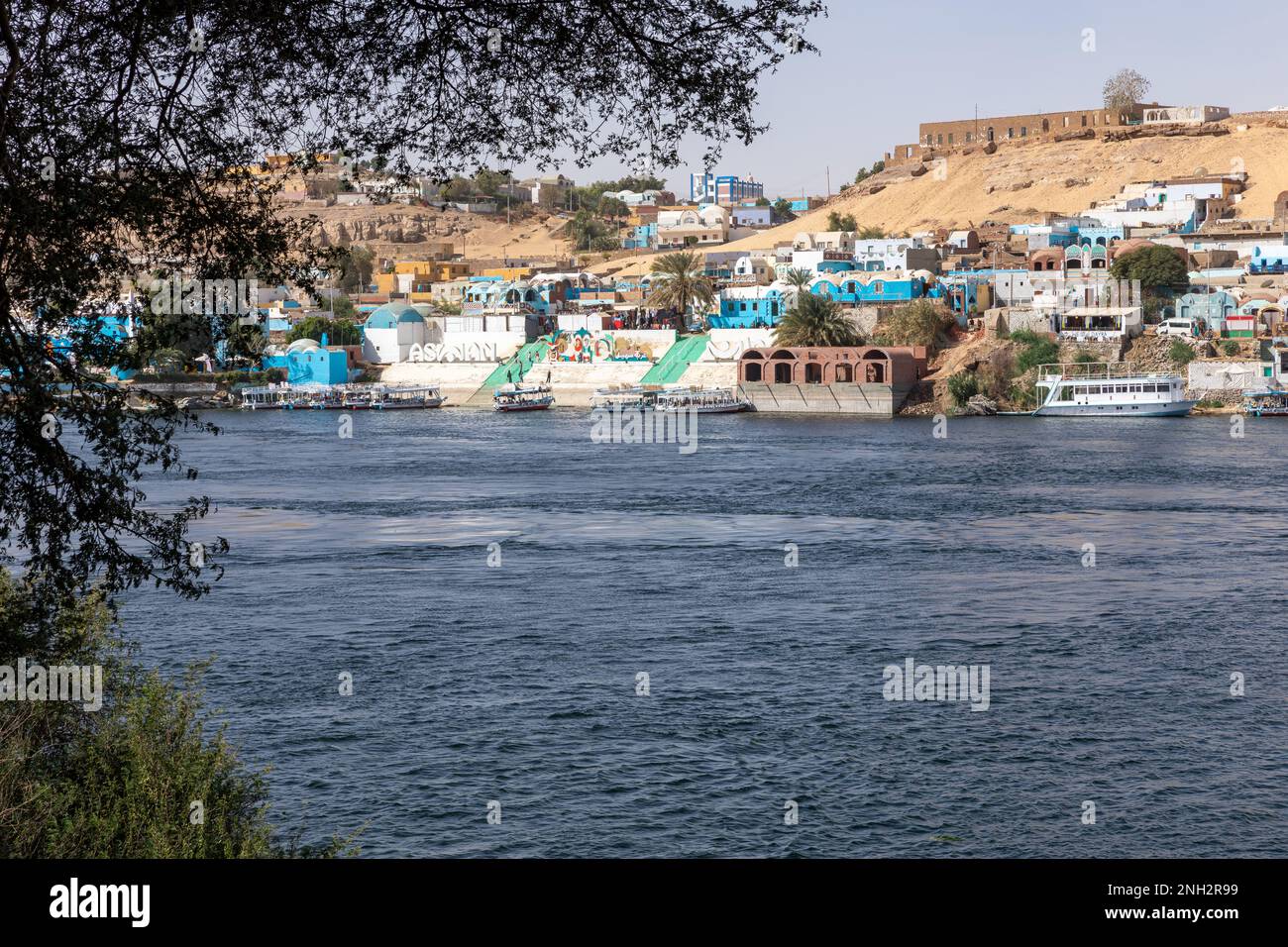 Aswan City Elephantine Island. Traditional Nubian Architecture. Aswan ...