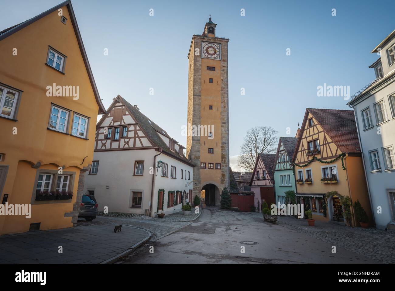 Burgturm (Castle Tower) and Stadttor gate - Rothenburg ob der Tauber ...