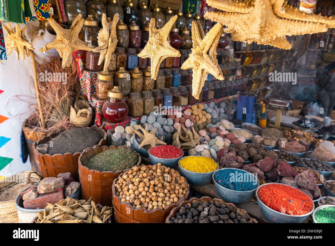 Egiptian Spices and Herbs at Traditional Arab Oriental Bazaar at Nubian ...