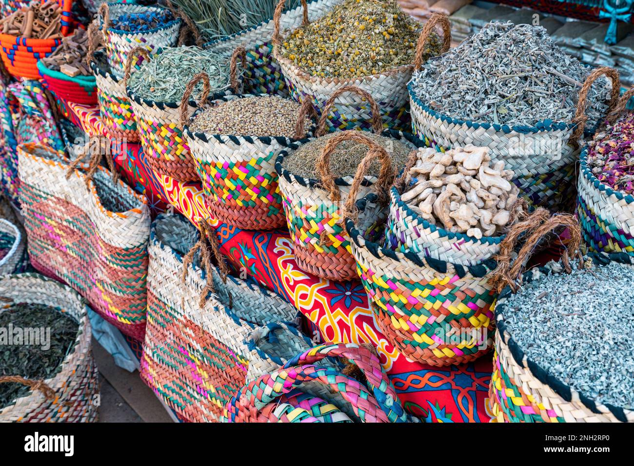Egiptian Spices and Herbs at Traditional Arab Oriental Bazaar at Nubian ...